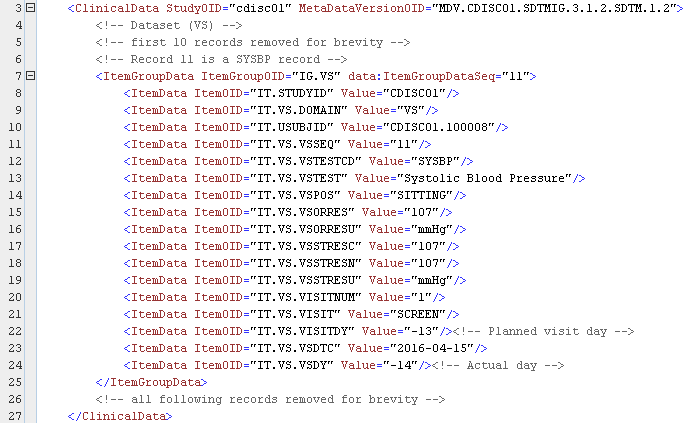 CDISC end-to-end: Electronic Health Record Data in SDTM