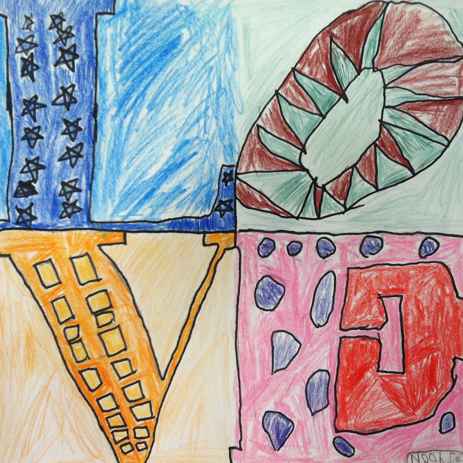 ART with Mrs. A: Third Grade "LOVE" Drawings