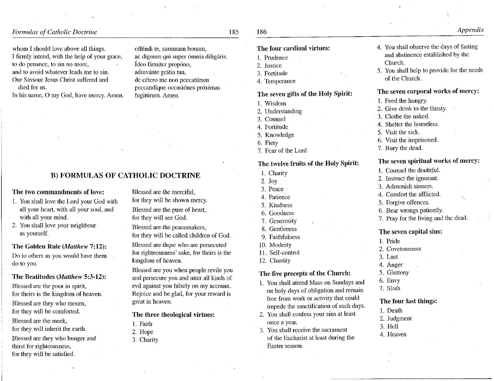 Catholic Self-Help: Formulas of Catholic Doctrine