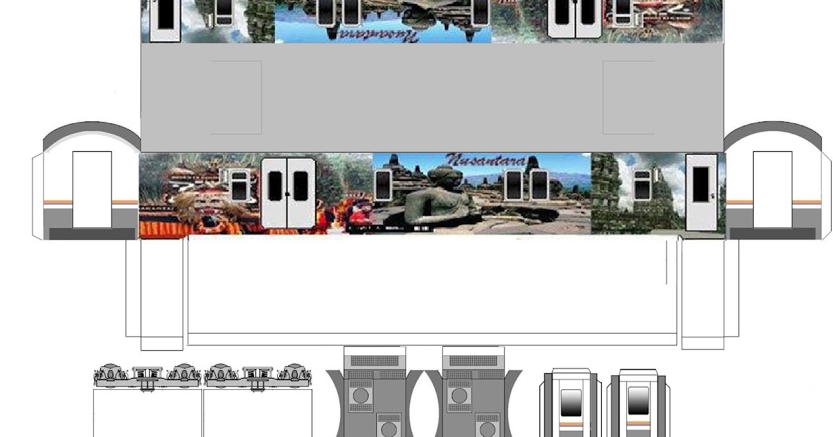 papercraft kereta api indonesia Papercraft gerbong kereta api indonesia