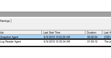 The process could not execute 'sp_repldone/sp_replcounters' on 'RAMESH\DEV'. (Source: MSSQL_REPL ...