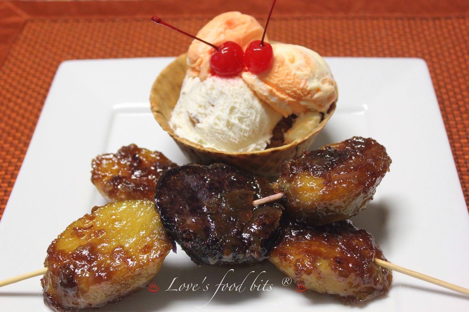 Love's Food Bits: Kamote Cue / Sweet Potato Fritters