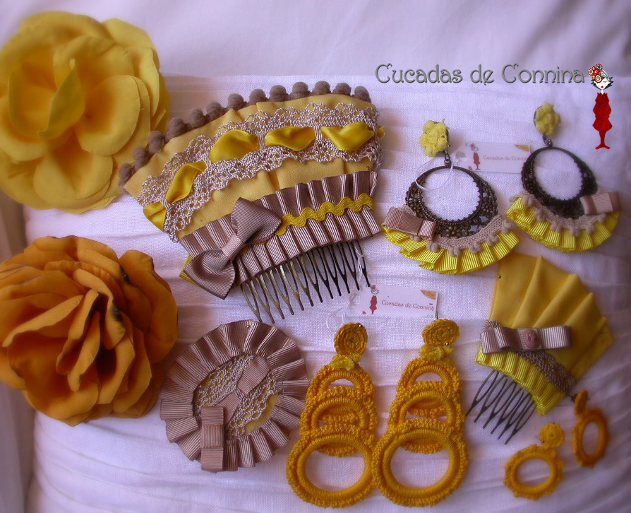 Cucadas de Connina: Complementos de Flamenca 2013_Amarillo