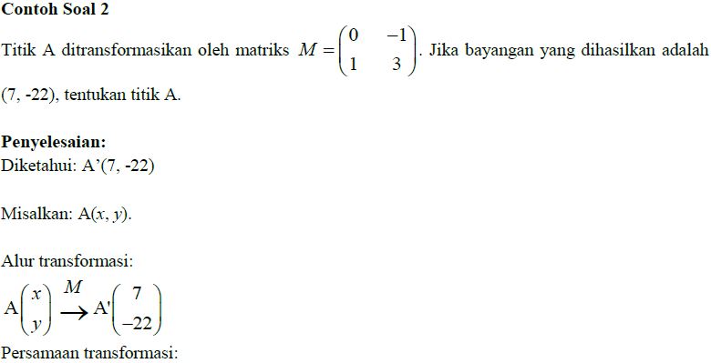 TRANSFORMASI MENGGUNAKAN MATRIKS 2X2 ~ CAri TAu