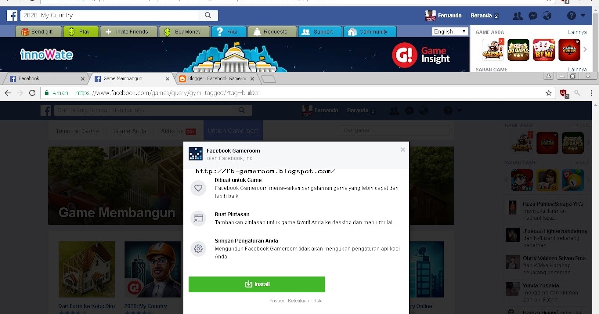Facebook Gameroom: Main Game di Facebook Gratis dan Bermain Sepuasnya