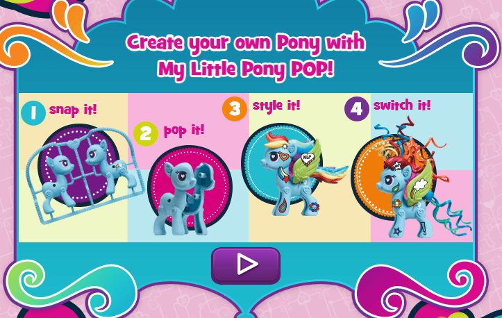 Equestria Daily - MLP Stuff!: Pop Pony Maker Pops Up on Hasbro Website