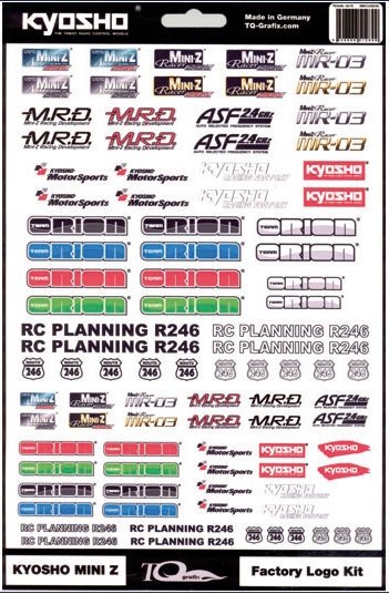 KYOSHOSAN: Mini-Z Logo Sheet by Kyosho Germany