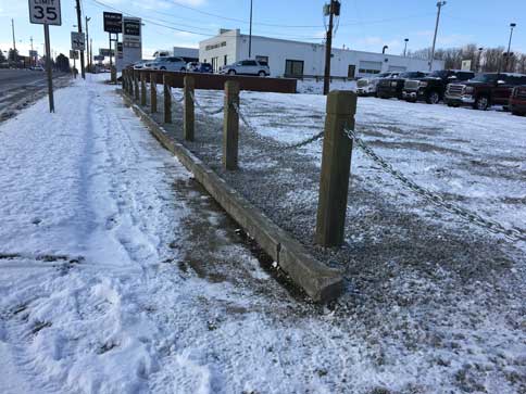 Petty Farms: Chain Stanchion and Guard Rail