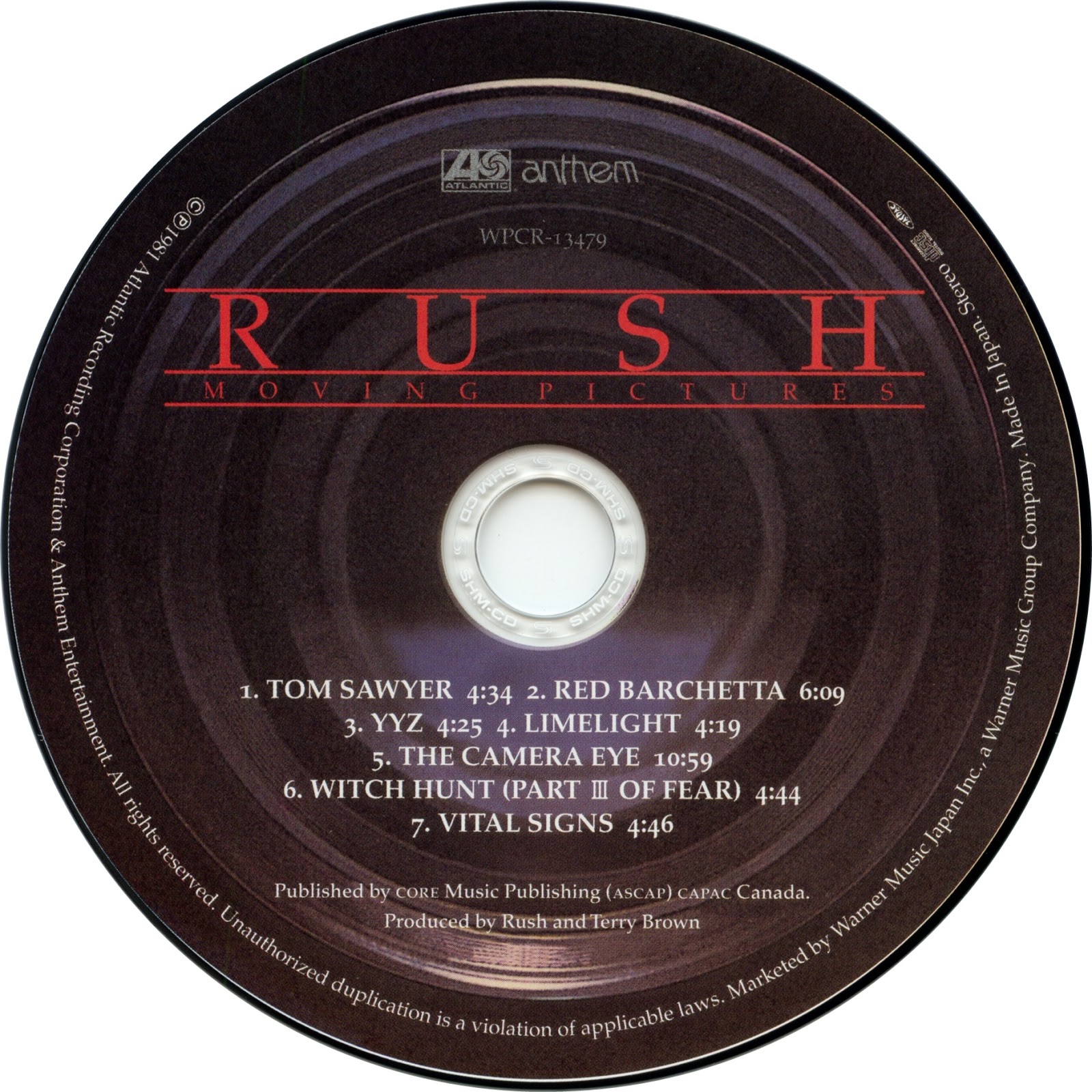 1981 Moving Pictures - Rush - Rockronología