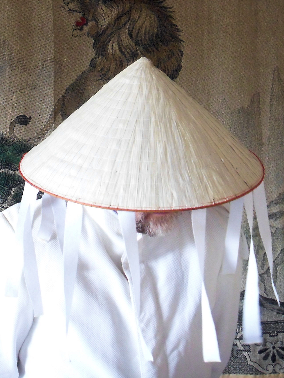 Richard in a Hat: Rice Paddy Hat With Danglely Bits