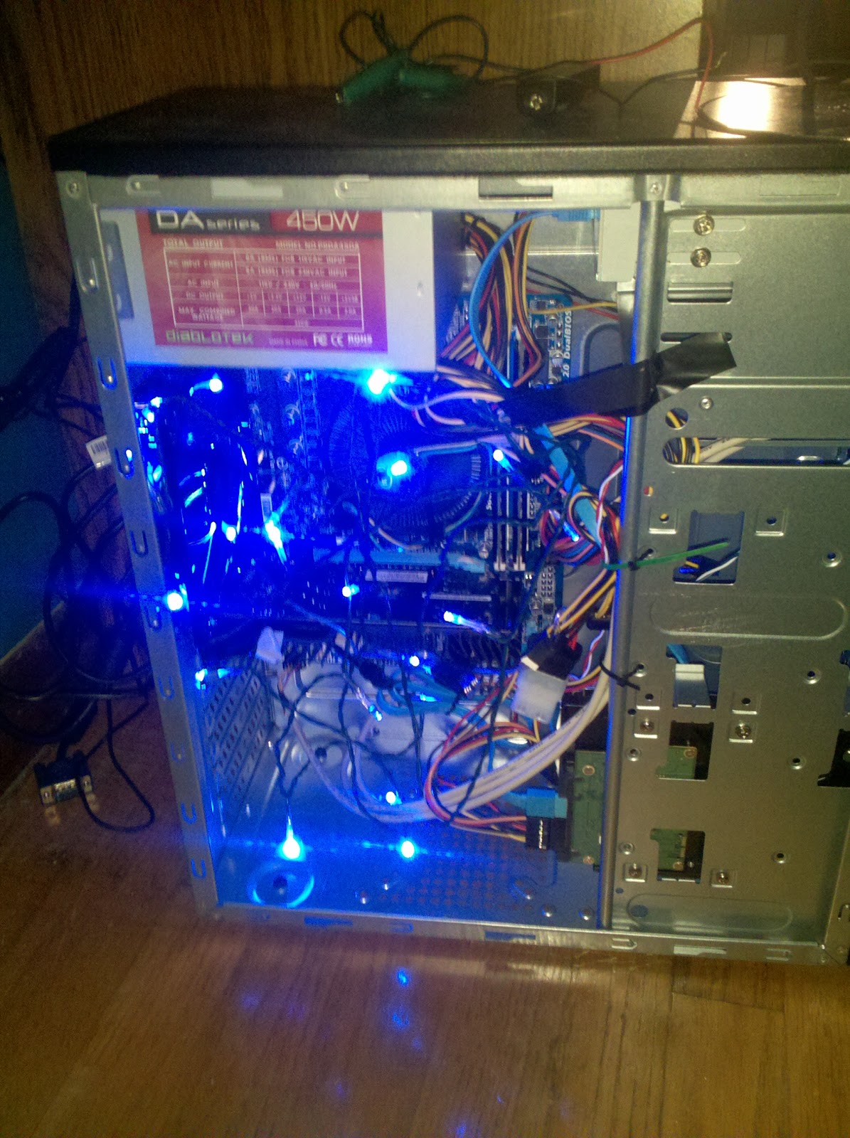 Adventures in IT: DIY PC Tower Case Using LED Christmas Lights & USB Cable