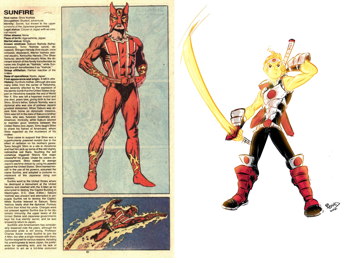 The Official Handbook to the Marvel Universe - REDUX Edition: SUNFIRE ...