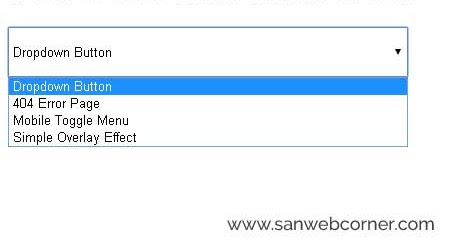 How to give the links to selectbox options (dropdown list)