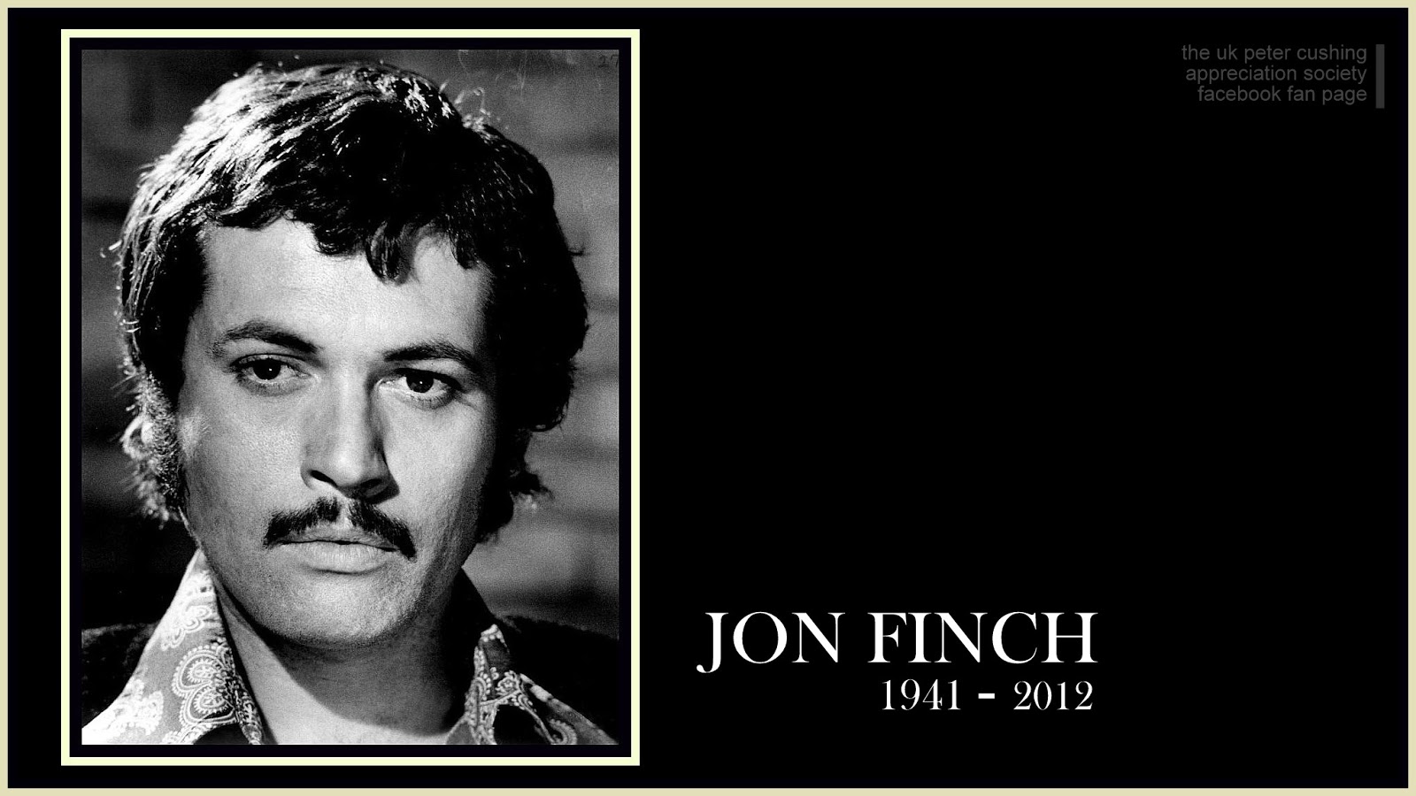 The Black Box Club: ACTOR JON FINCH DIES. 1941 - 2012