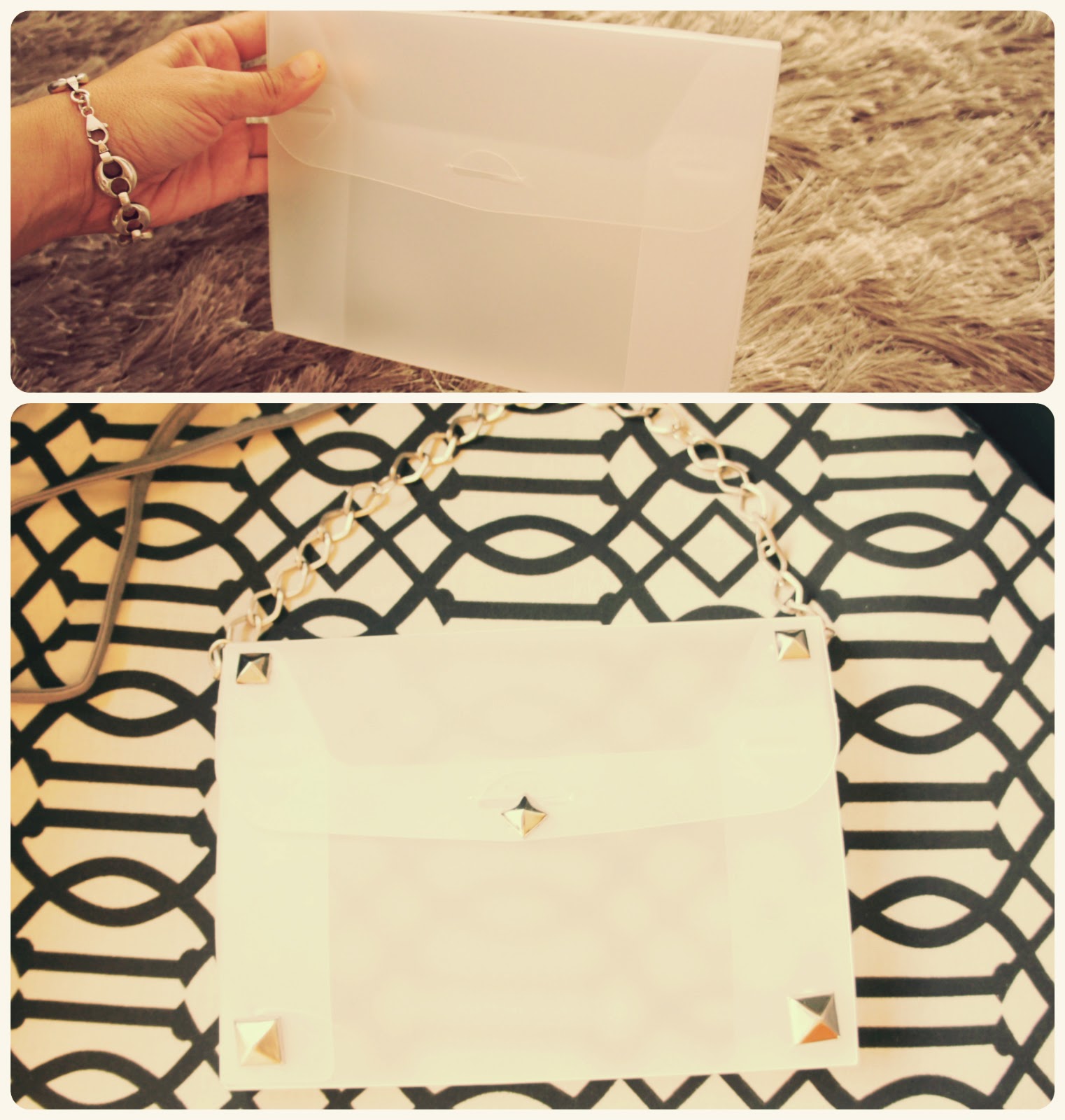 Re-making !!: COOL PURSE FROM A PLASTIC FOLDER
