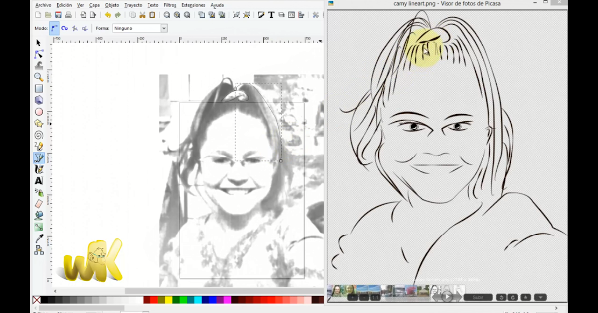 Trabajando con Inkscape: Vectorizar mapas de bits en color II