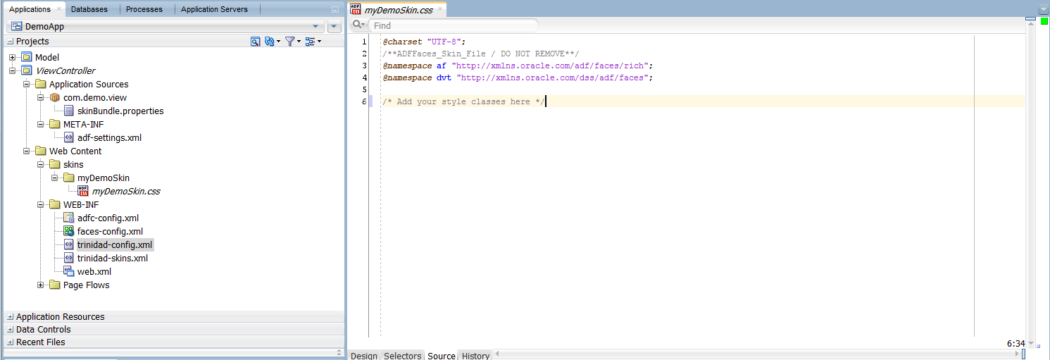Captivecodes Notebook Adf Skinning Creating A Custom Skin For An Adf Application