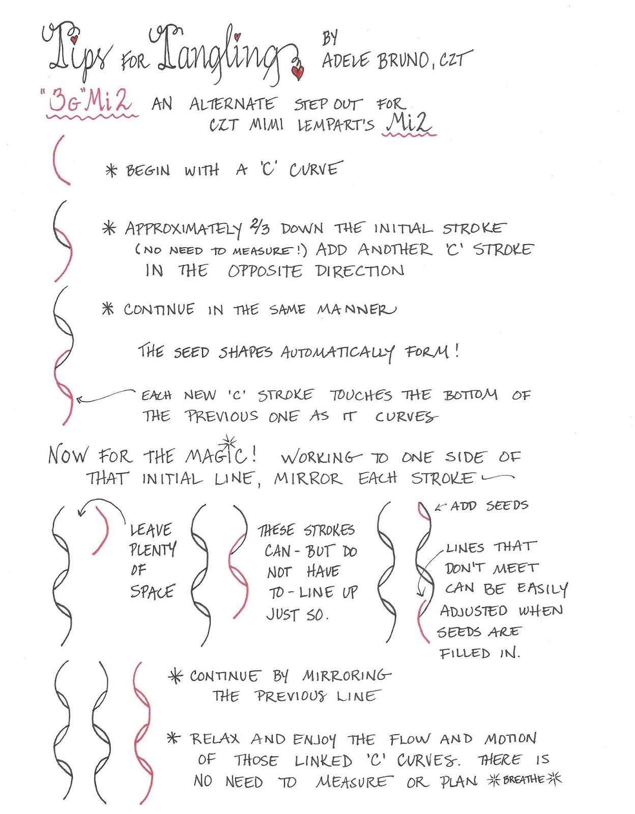 Tickled To Tangle: Tips for Tangling Mi2