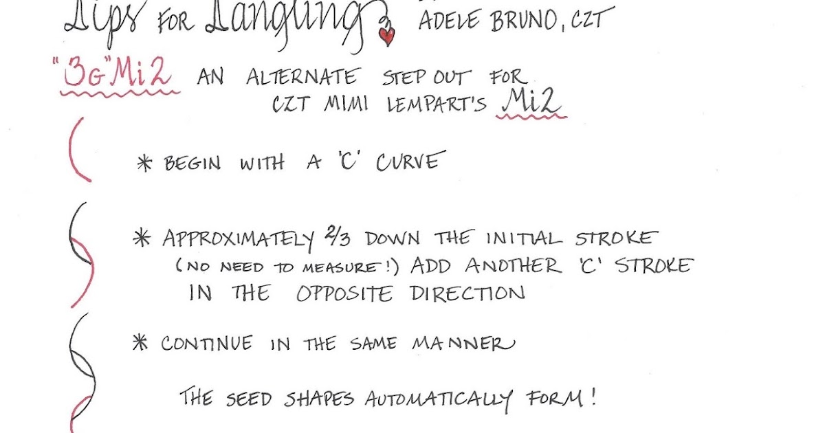 Tickled To Tangle: Tips for Tangling Mi2