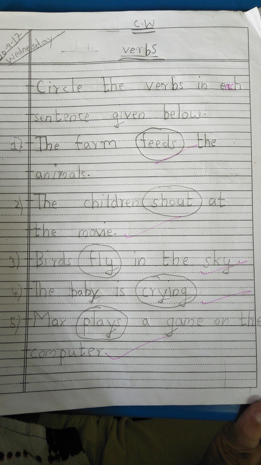 Eng- Grammar - verbs ( note book)