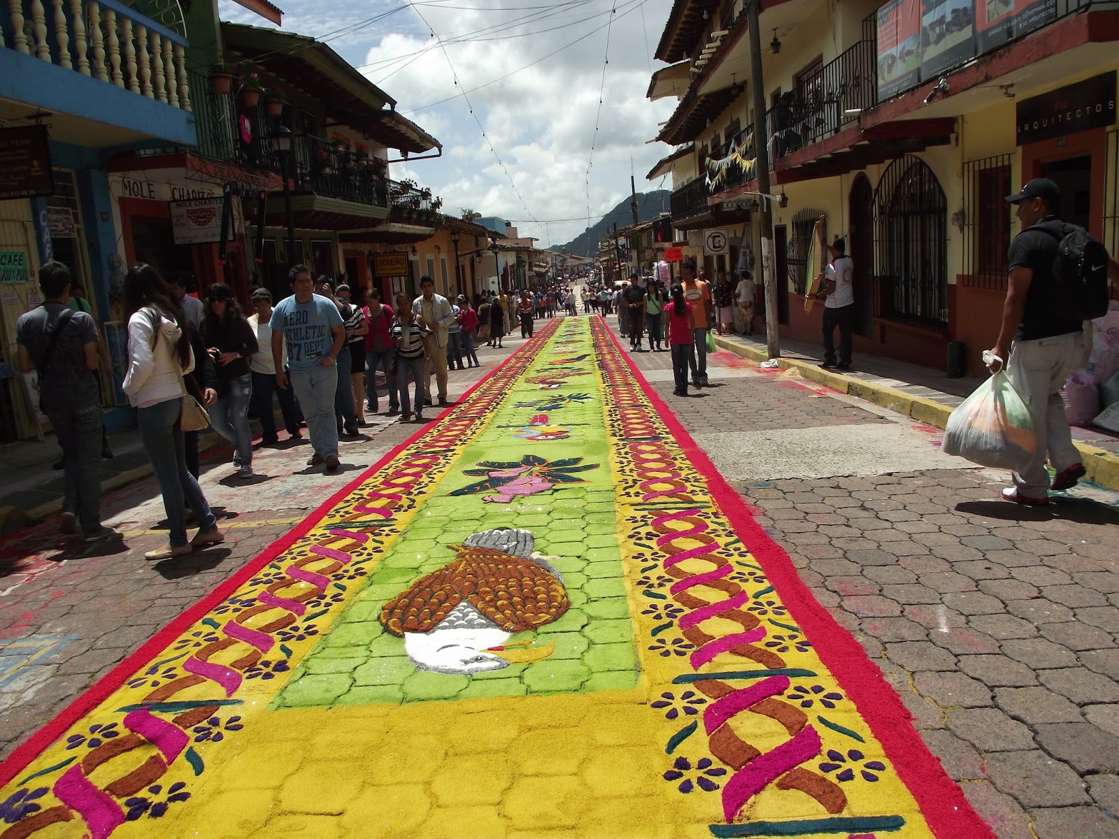 Elox Noticias: Elaboran Tapete de Aserrín pintado en Honor a Santa ...