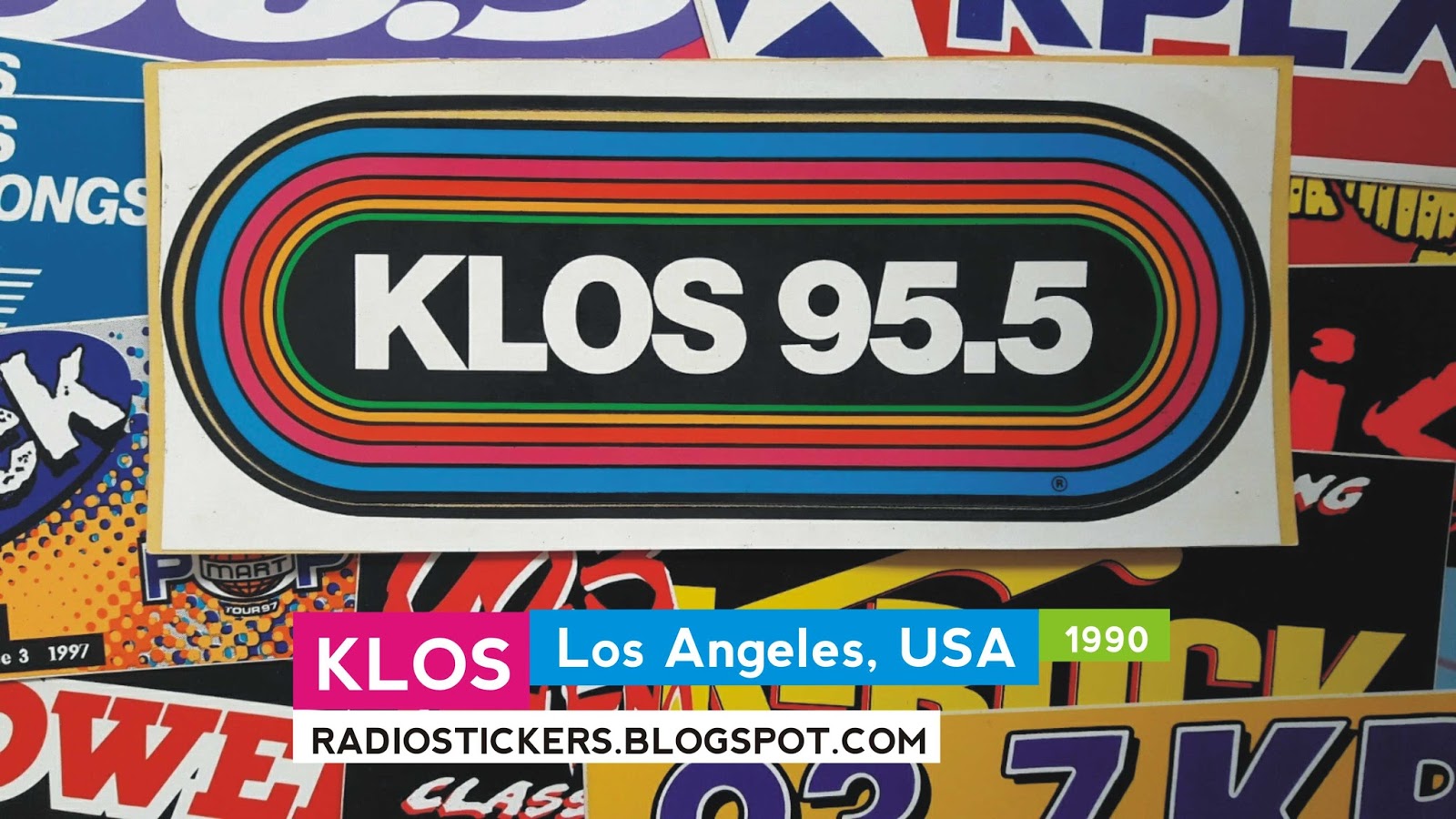 RADIO station stickers... and more!: 95.5 KLOS, Los Angeles (1981 - 2012)