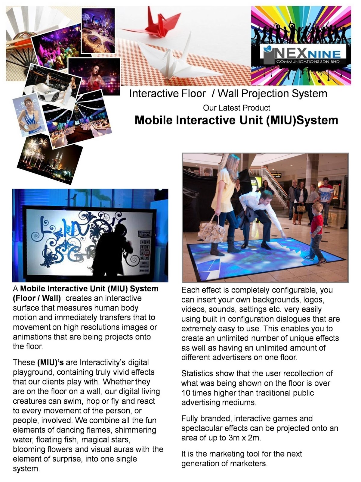 inex nine japan malaysia: Interactive Floor - Wall Projection Systems ...