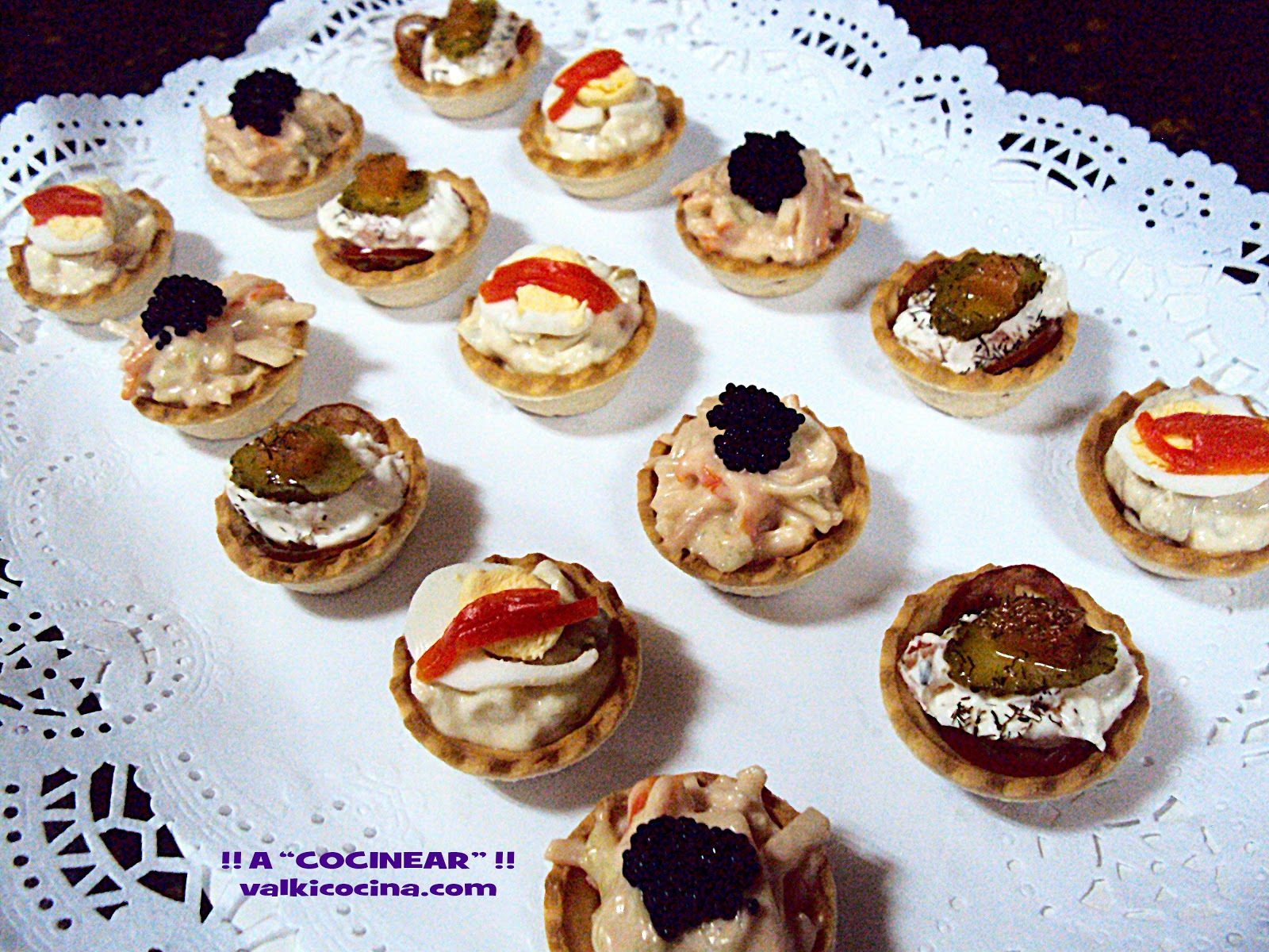 MINI TARTALETAS DE APERITIVO VARIADAS | ¡¡A COCINEAR!! Recetas ...