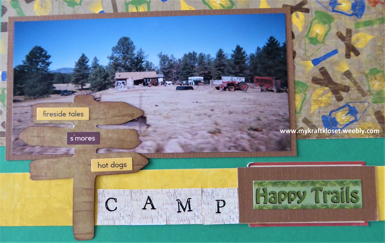 Craft Fantastic Blog: 8x8 Camping Scrapbook Layout