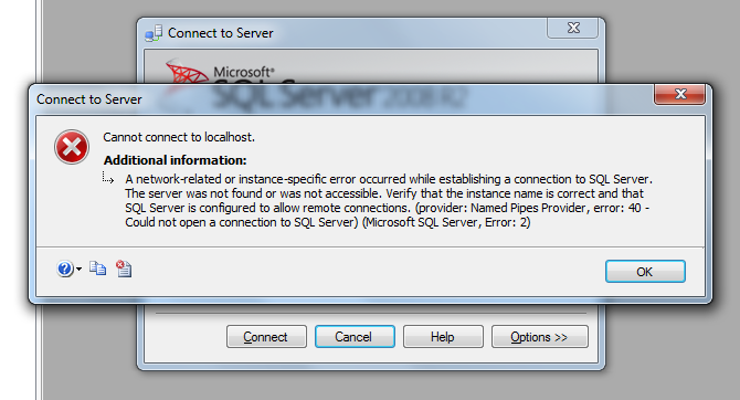 Sql Capsules: Connect to Server - SQL Server Connecting Issue
