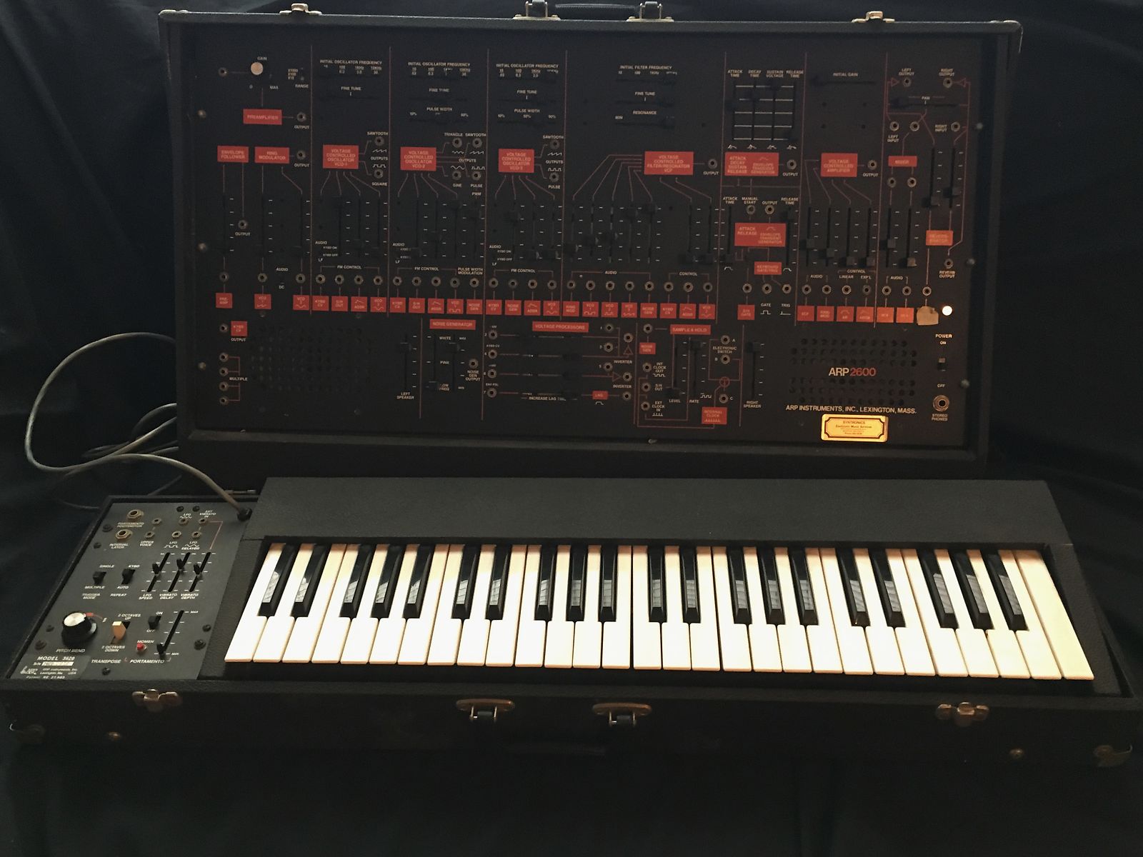 MATRIXSYNTH: ARP 2600 (Orange On Black 2601 Model) With 3620 Keyboard ...
