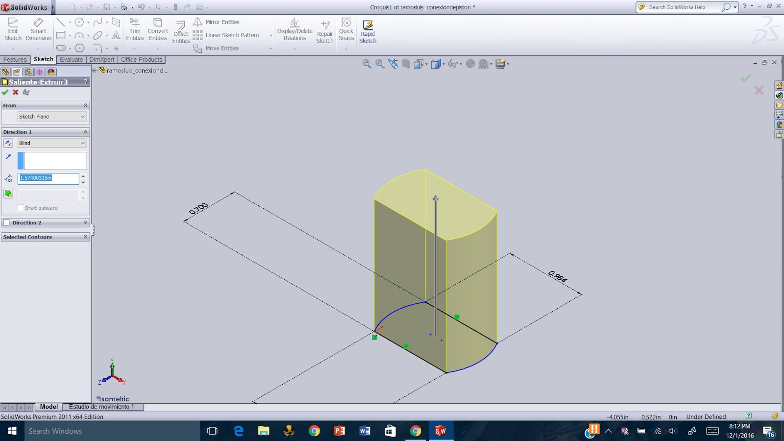 Ramos Luis 3A Solidworks: PROYECTO