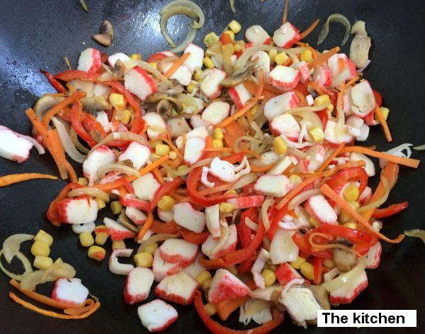 The kitchen: Recipe Rice with surimi