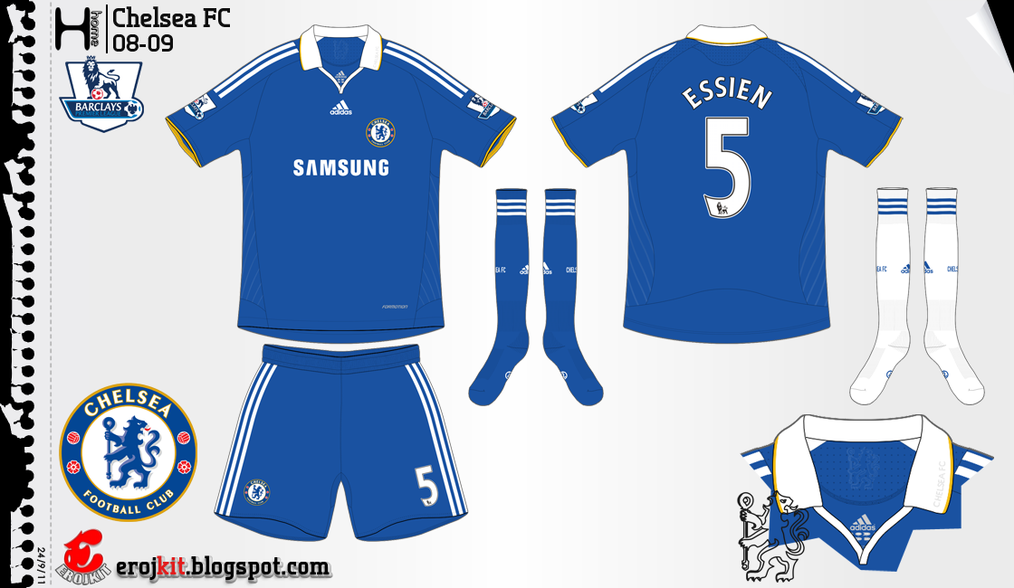 Kit Design, by eroj: 2008-09 Chelsea (Home, Away e Third) - Quiz