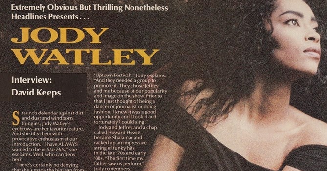Top Of The Pop Culture 80s: Jody Watley Star Hits Interview 1987