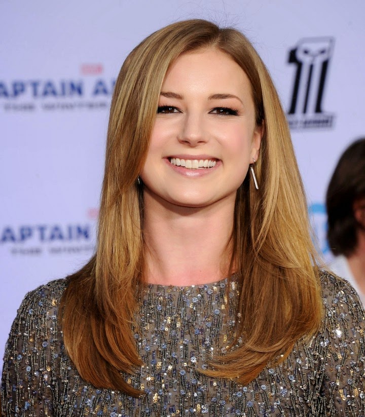 Emily VanCamp in a Monique Lhuillier beaded minidress at the 'Captain ...