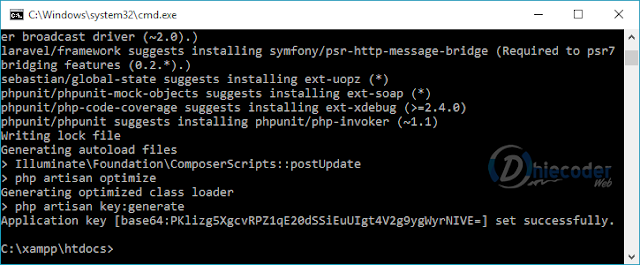Instalasi Framework Laravel - Dhidecoderweb | Tutorial Pemrograman Web