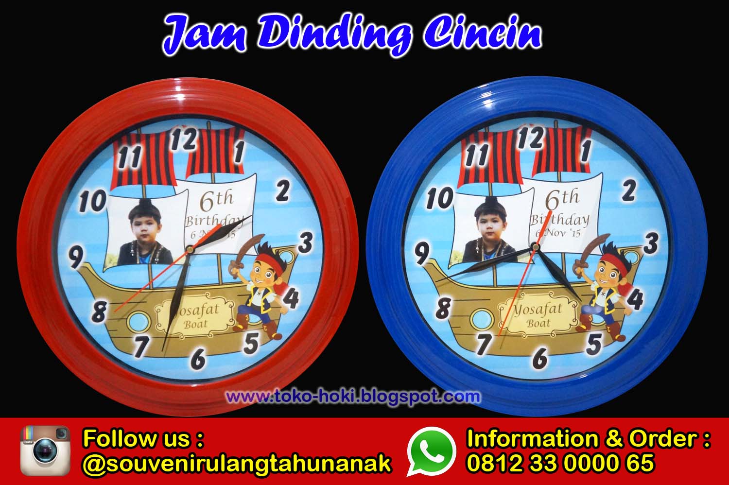 SOUVENIR ULANG TAHUN ANAK MURAH: Jam Dinding Cincin