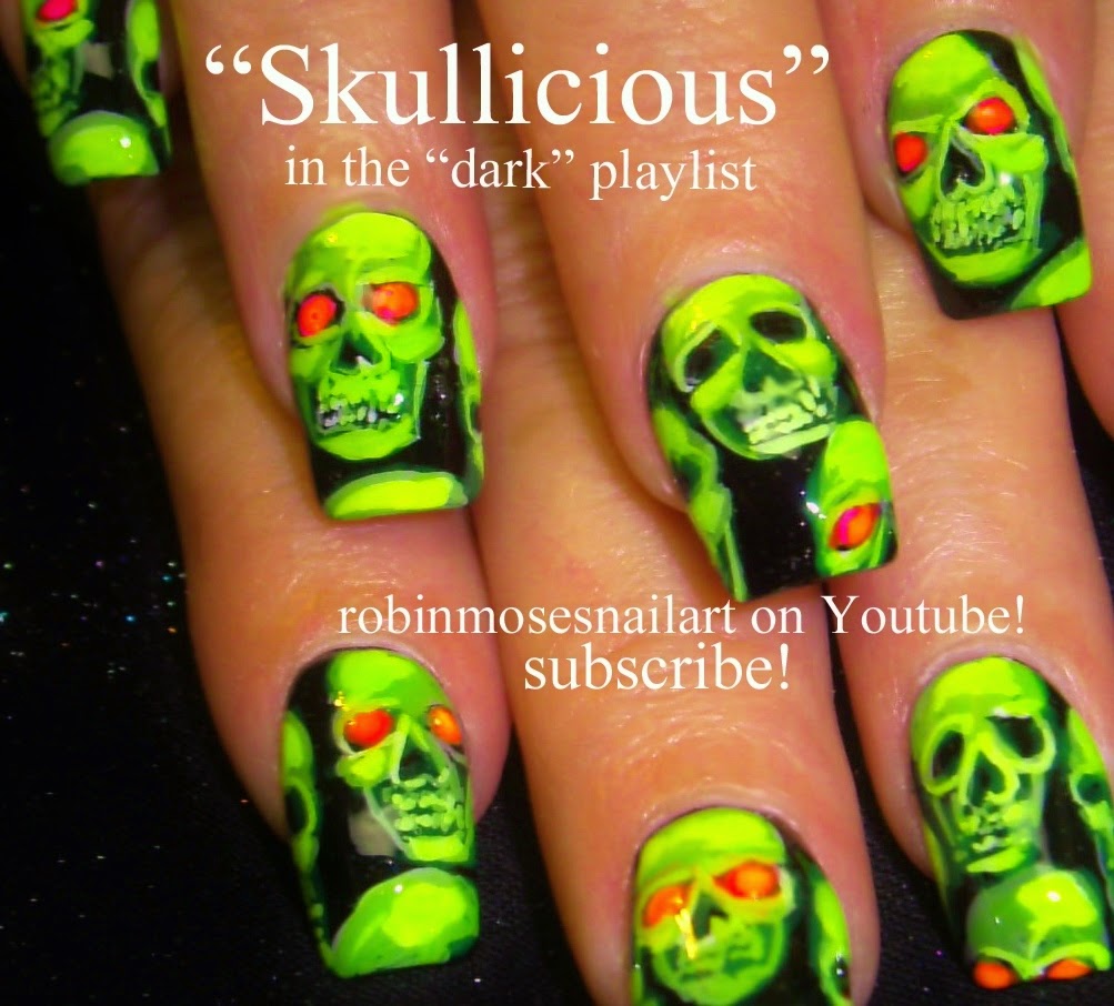 Robin Moses Nail Art: "skull nails" "skeleton nails" "skeleton lace ...