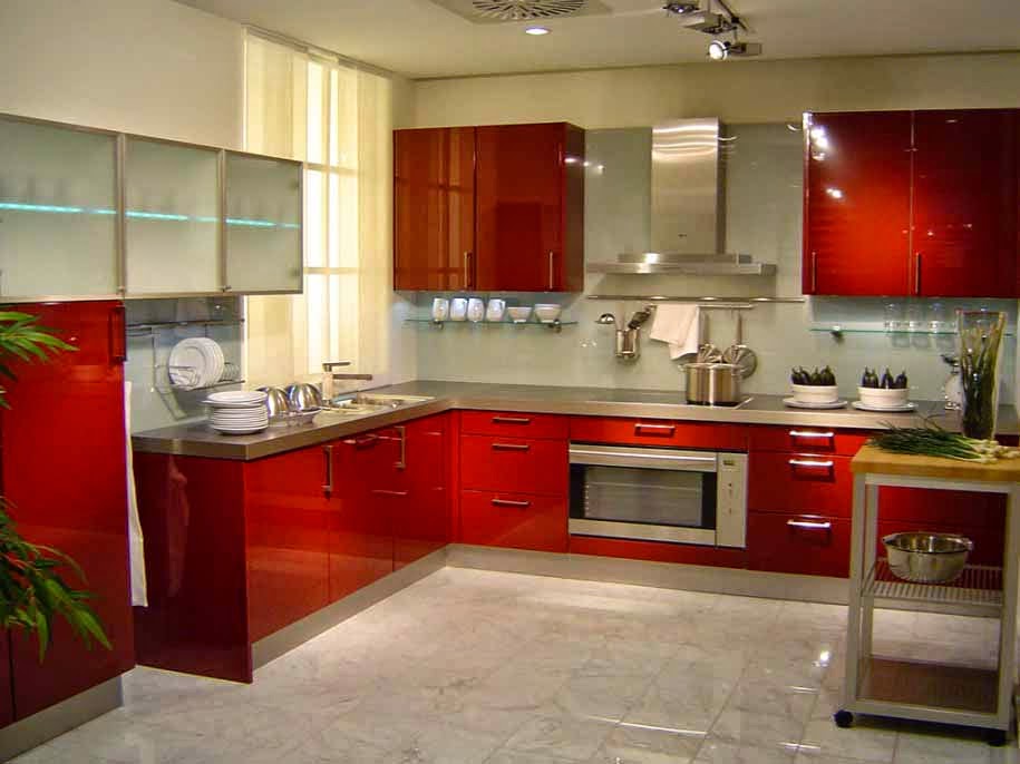 40 Contoh Dapur Warna Merah Yang Nampak Cantik Bergaya Modern - Home ...