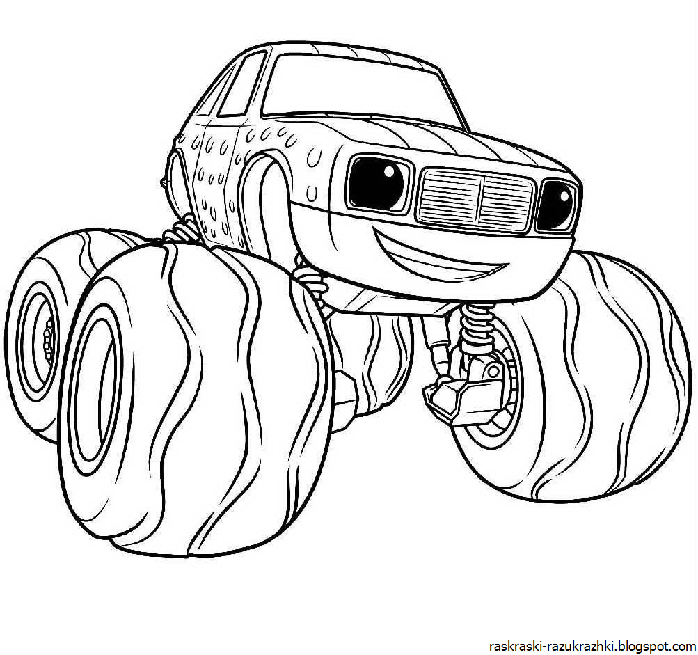 Раскраска Вспыш И Чудо Машинки