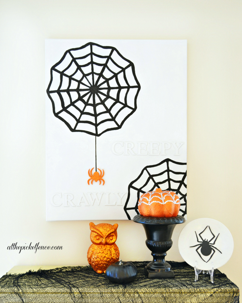 How To Make a Creepy Crawly Halloween Canvas