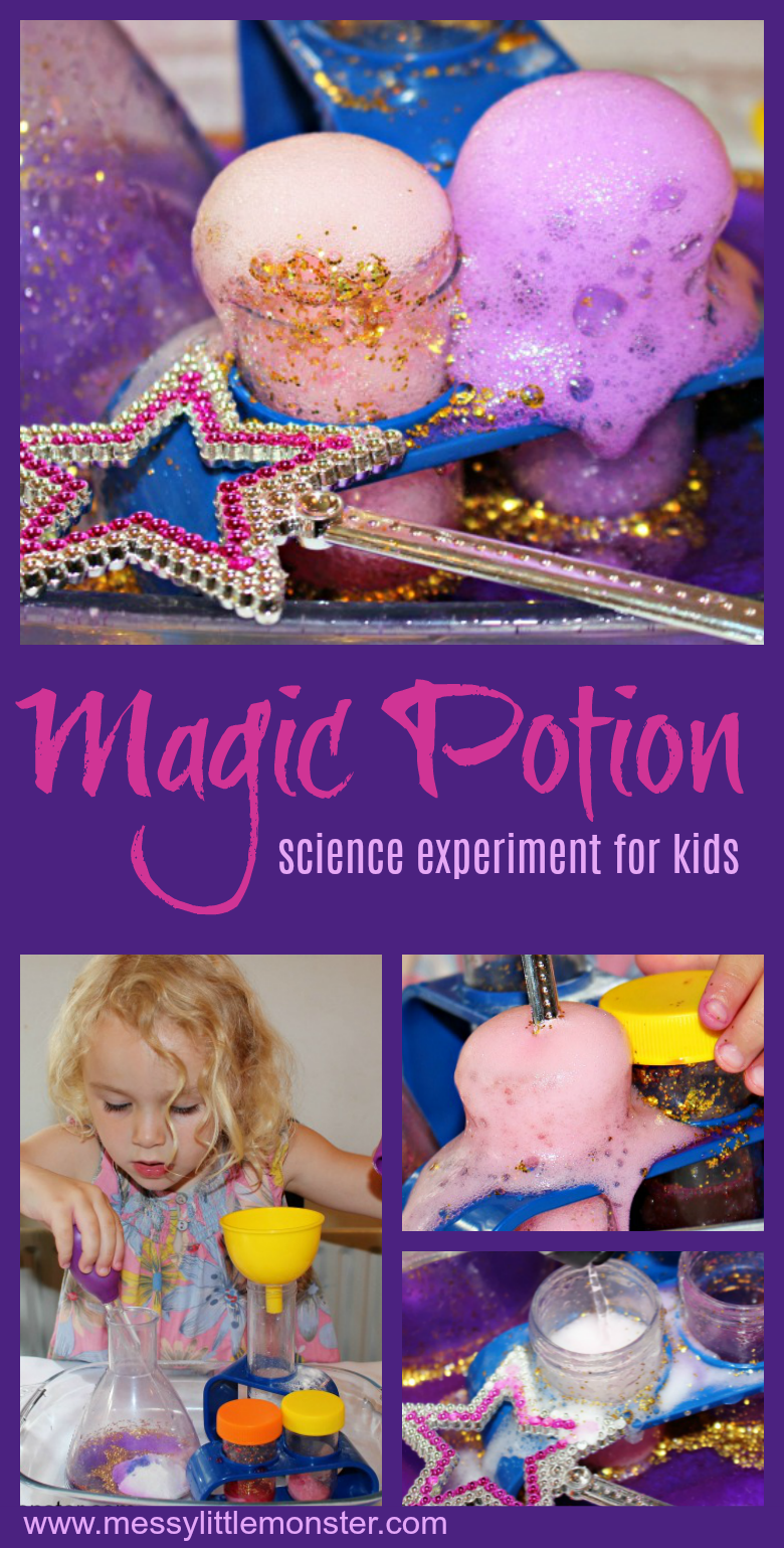 Cool Science Experiments for kids - Baking soda magic potion - Messy ...