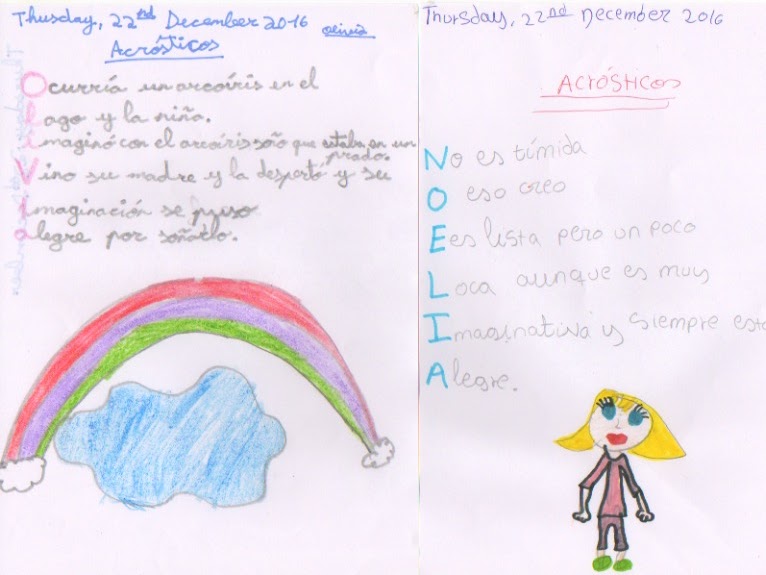 Biblioteca San Sebastian: CREATIVIDAD LITERARIA: ACRÓSTICOS