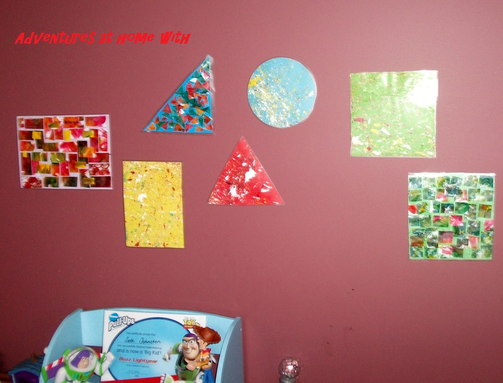 Adventures at home with Mum: Learning Shapes through Art & craft