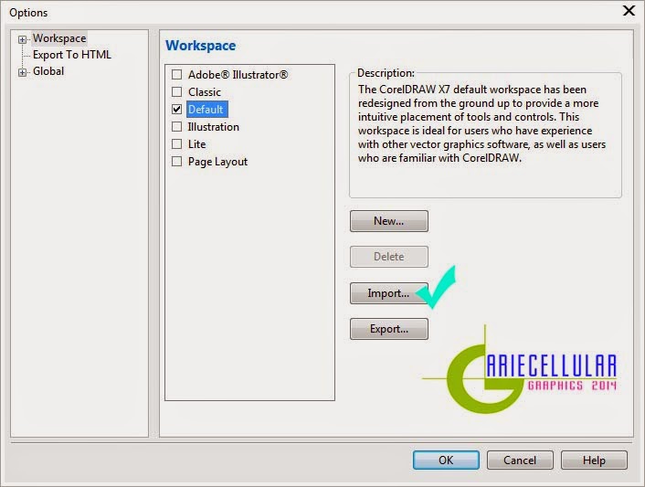 Cara Setting Tampilan Default CorelDraw X7 - ARIE CELLULAR