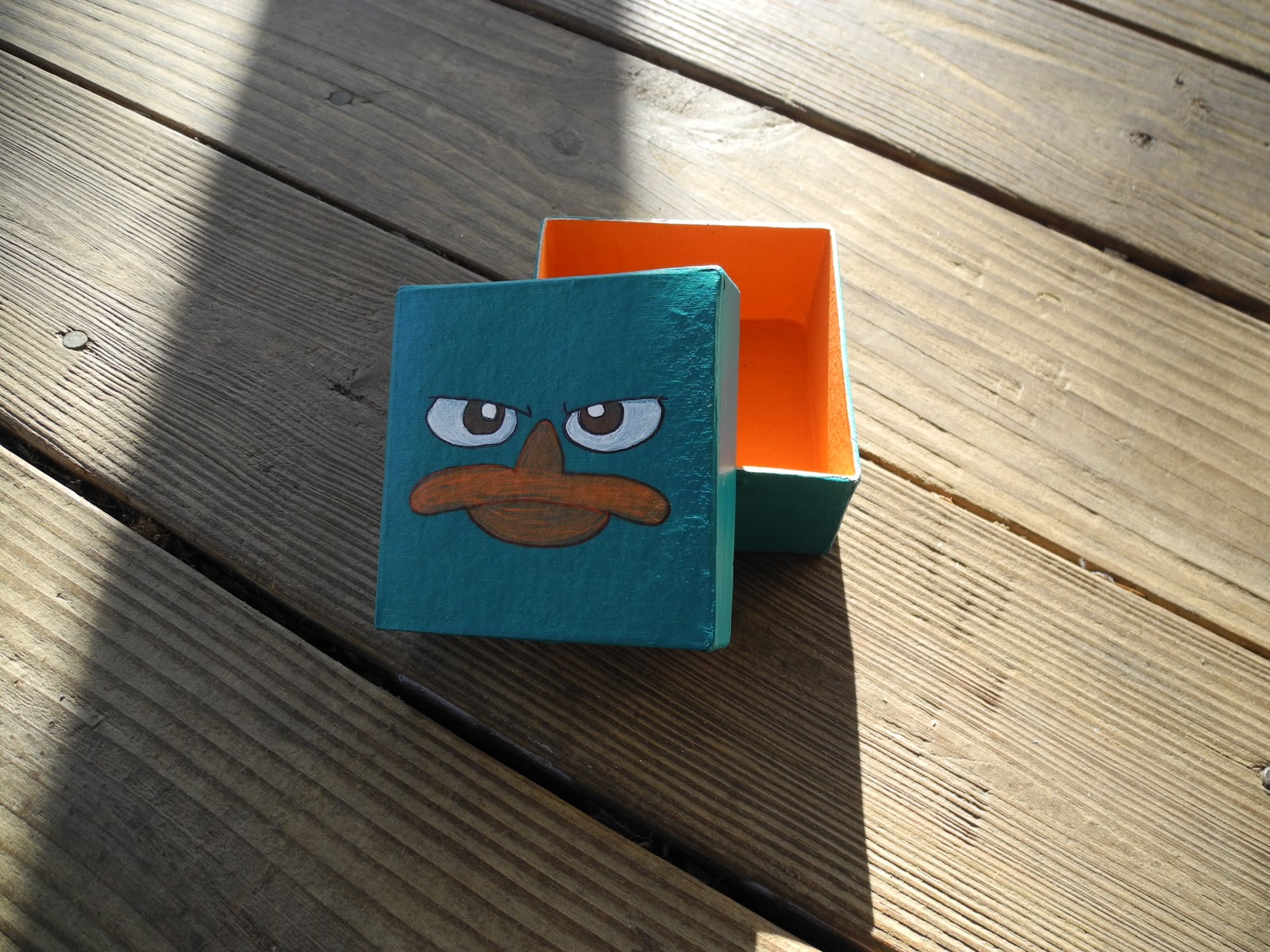 Wood N Things: Perry the Platypus paper mache BOX