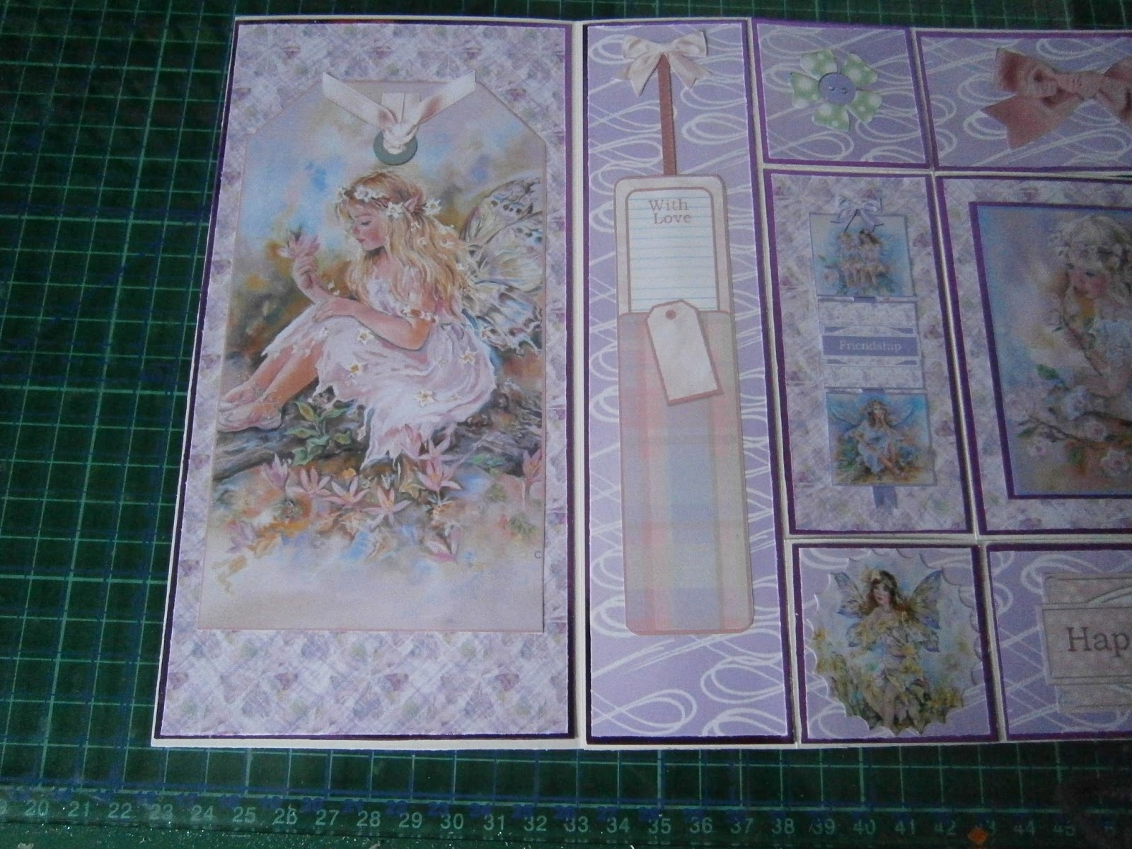 Hooked on Krafts: Tutorial for Double Tri Fold card using Faerie Poppets
