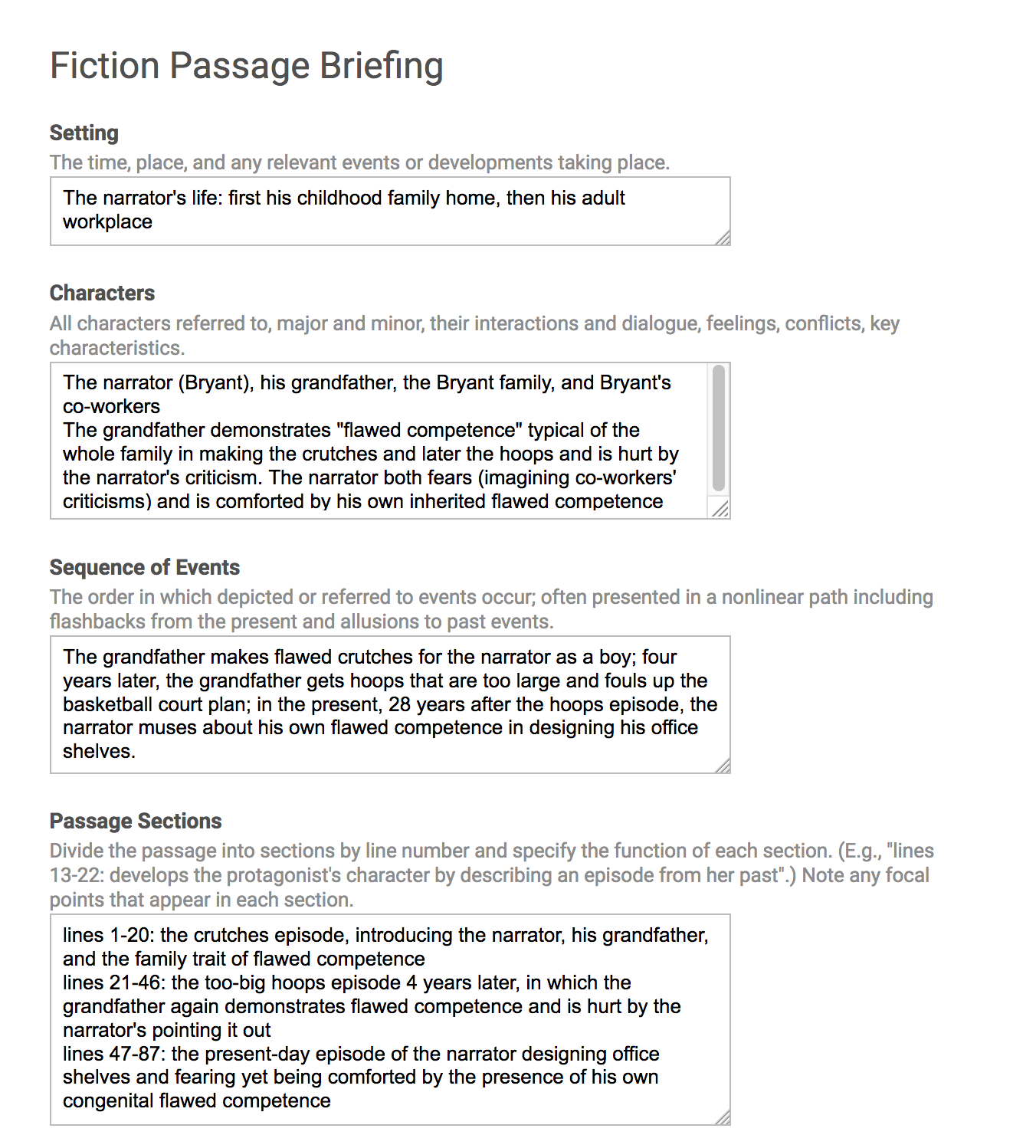 Top SAT Coach: Sample Passage Briefing Exercises