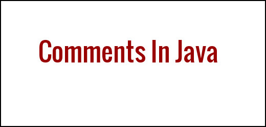 Comments In Java JAVA95 comments-in-java-java95